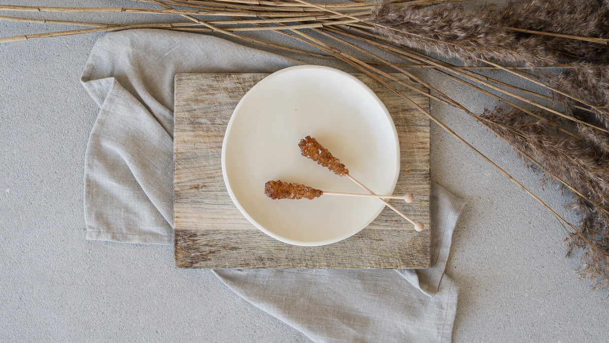 Creamy handmade ceramic matte dessert plate – Mr. Bowl Ceramics